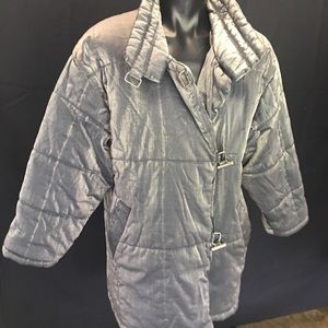 Mulberry | Jackets & Coats | Pewter Metallic Puffer Jacket | Poshmark